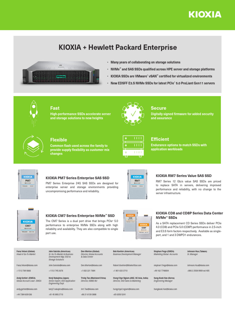 KIOXIA HPE SSD Data Sheet Global V10.0 2024-07 | PDF | Byte | Solid ...