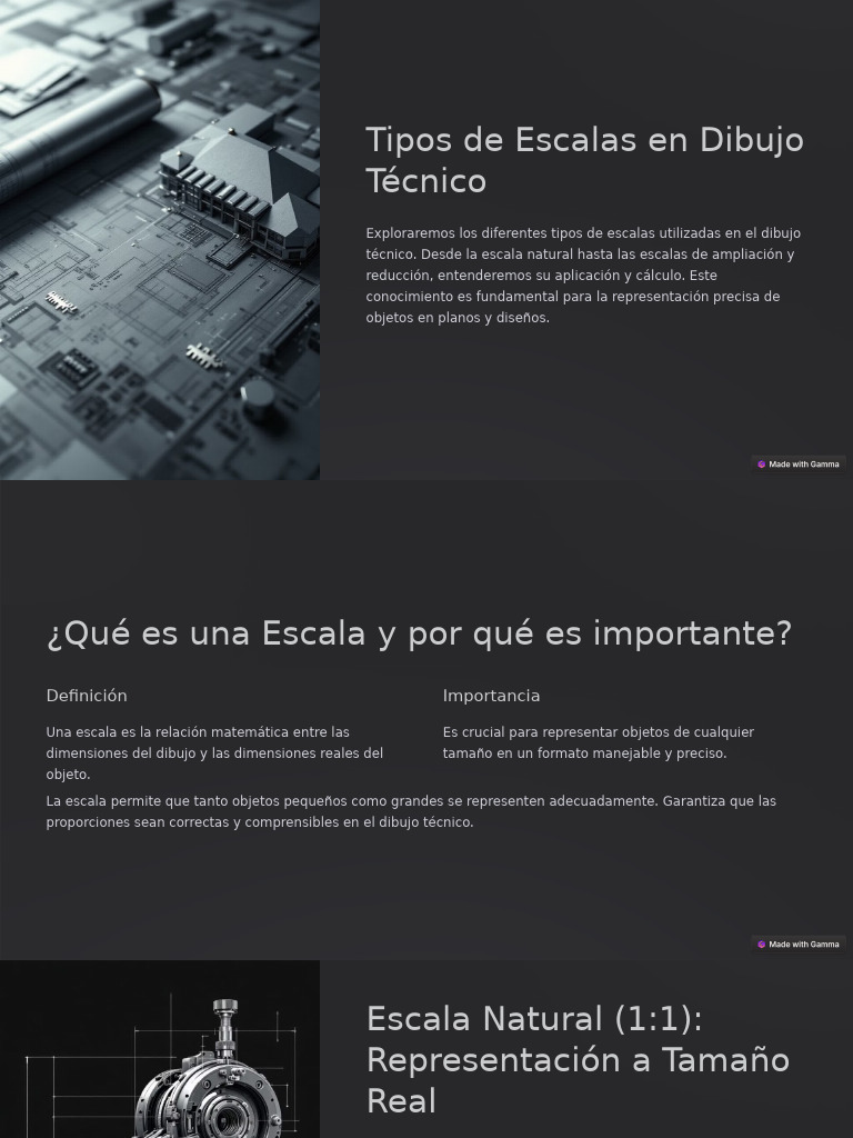 Tipos de Escalas en Dibujo Técnico | PDF | Dibujo técnico | Dibujo