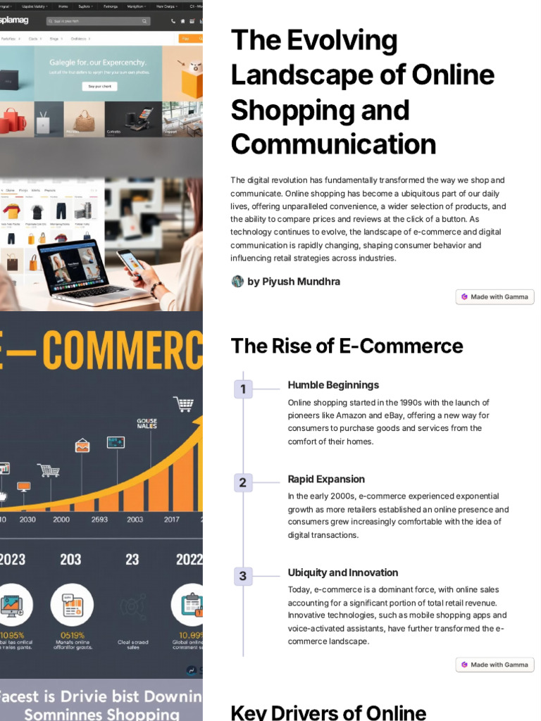 The Evolving Landscape of Online Shopping and Communication | PDF ...