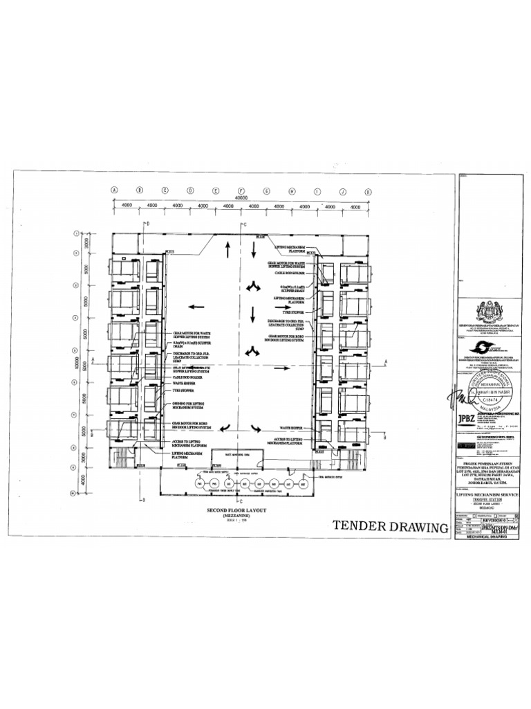 Muar Sisa Pepejal - Drawing - Lifting Mechanism | PDF