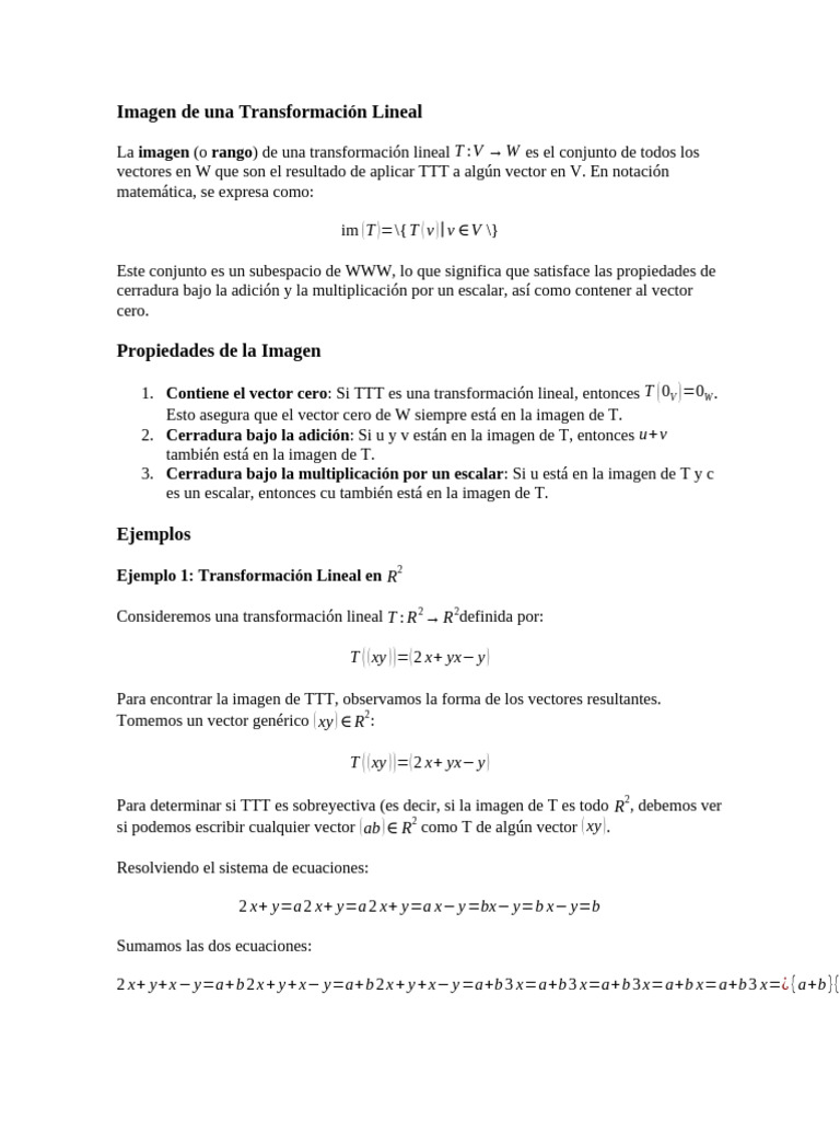 Tarea de Lneal | PDF | Mapa lineal | Linealidad