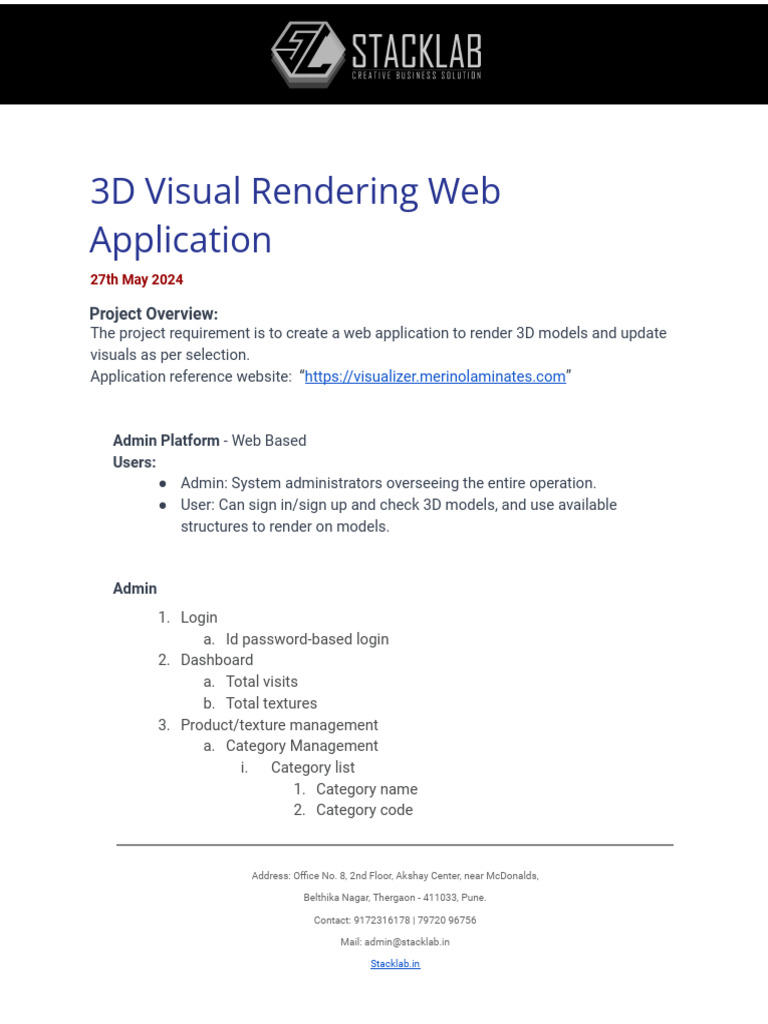 3D Rendering Web Application Overview | PDF | 3 D Computer Graphics ...