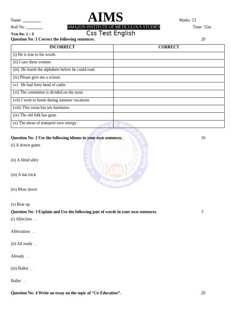 Test No. 1-3 | PDF