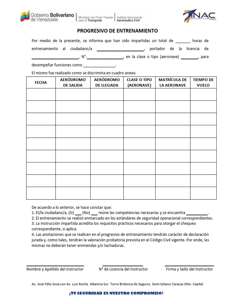 Progresivo de Entrenamiento (Nuevo Modelo) | PDF