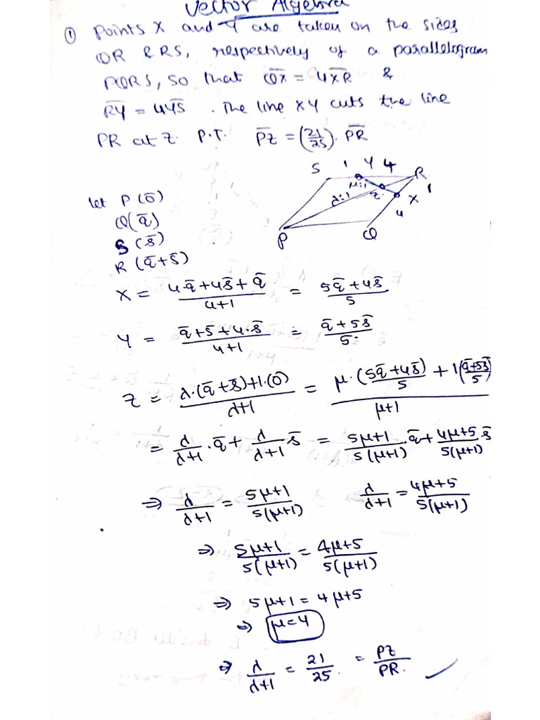 Mains Vector Algebra Level1 | PDF
