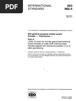 ISO 965-1 ISO General Purpose Metric Screw Threads-Tolerances | PDF | Screw | Engineering Tolerance