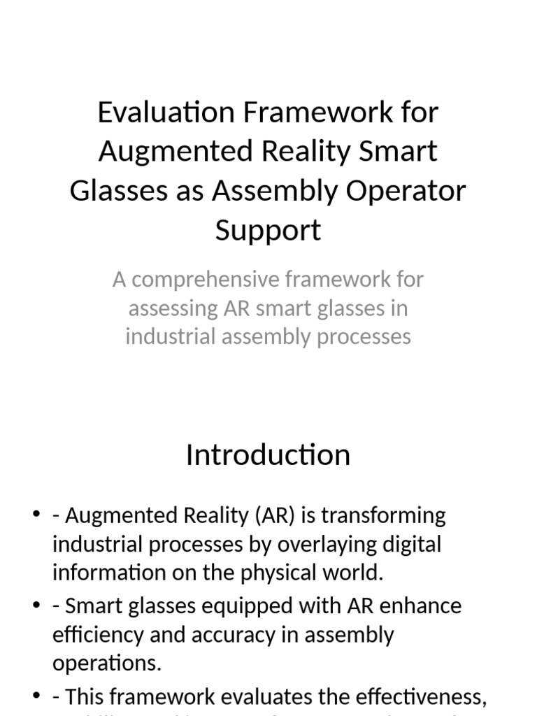 Enhanced AR Smart Glasses Evaluation | PDF | Usability | Computing
