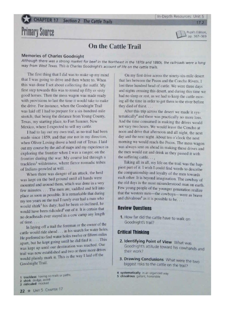 On The Cattle Trail | PDF