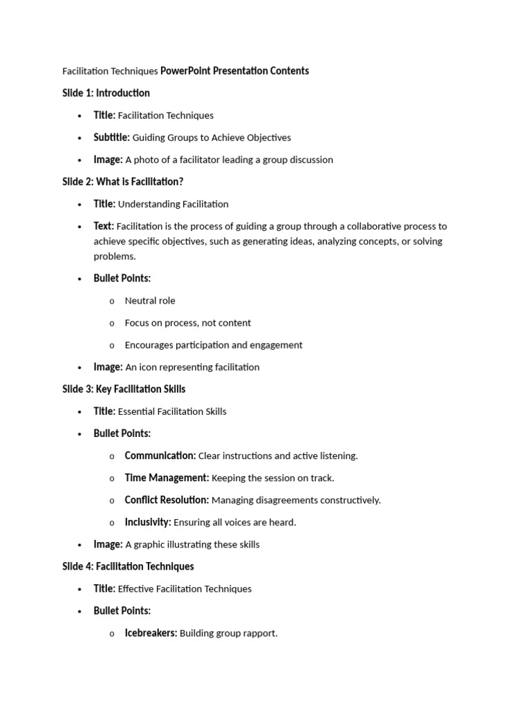Essential Facilitation Techniques Guide | PDF | Brainstorming | Facilitator
