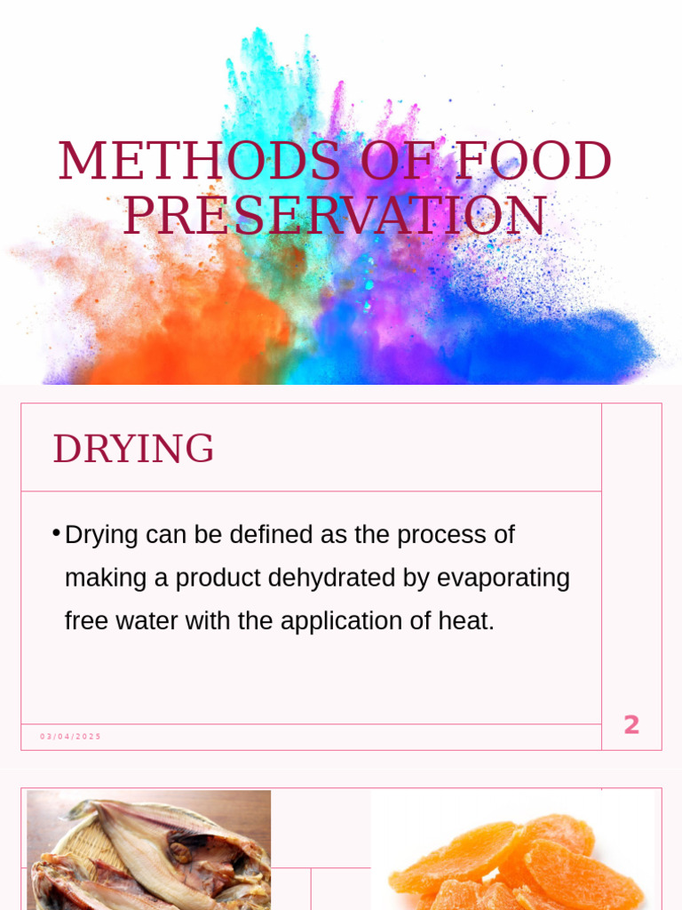 Food Preservation Methods | PDF | Food Preservation | Food Science