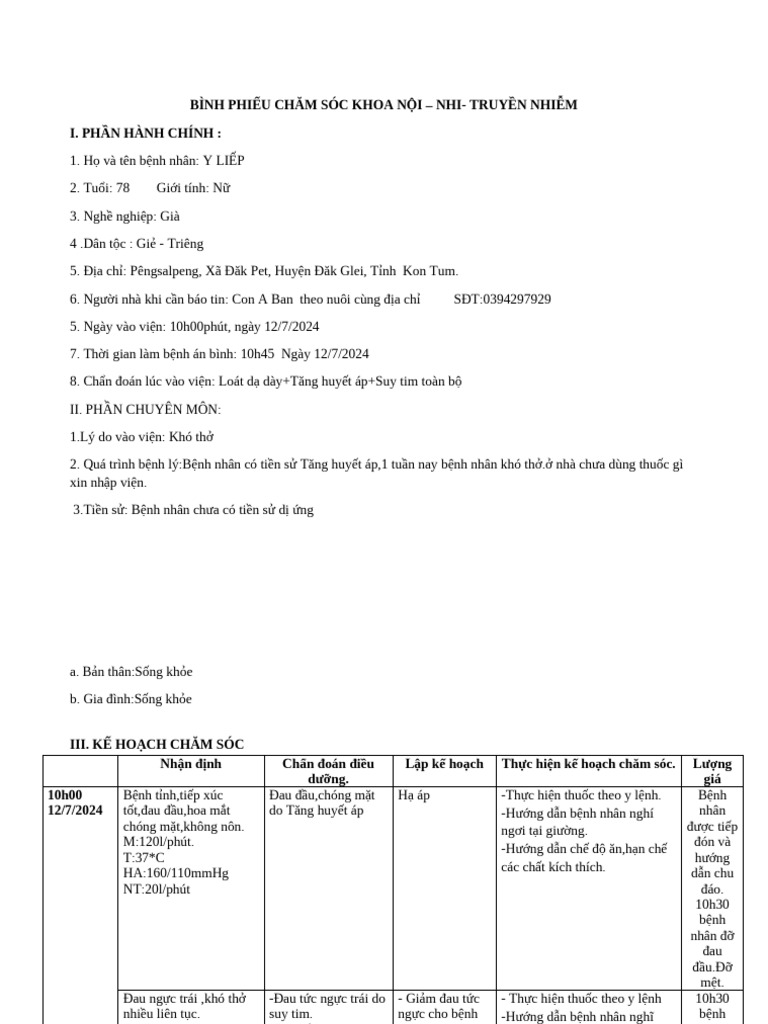 Bình Chăm Sóc Khoa N I-Nhi-Tn | PDF