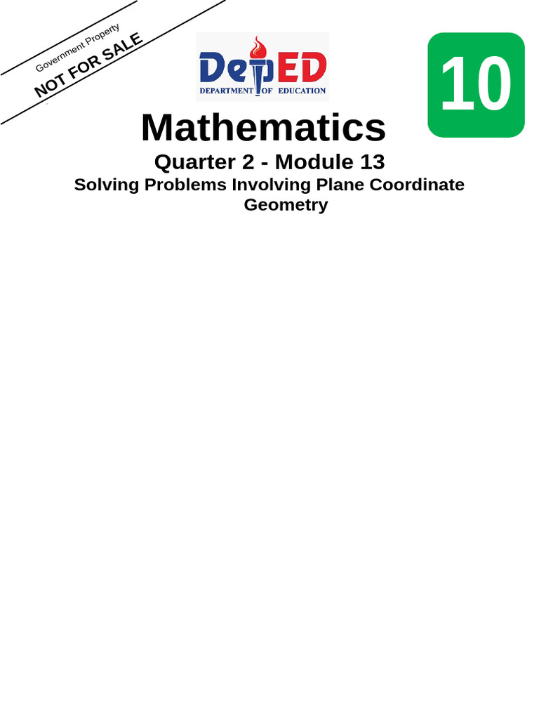 Math10 Q2 Module-13 Solving-Problems... Preliminary-Pages | PDF ...