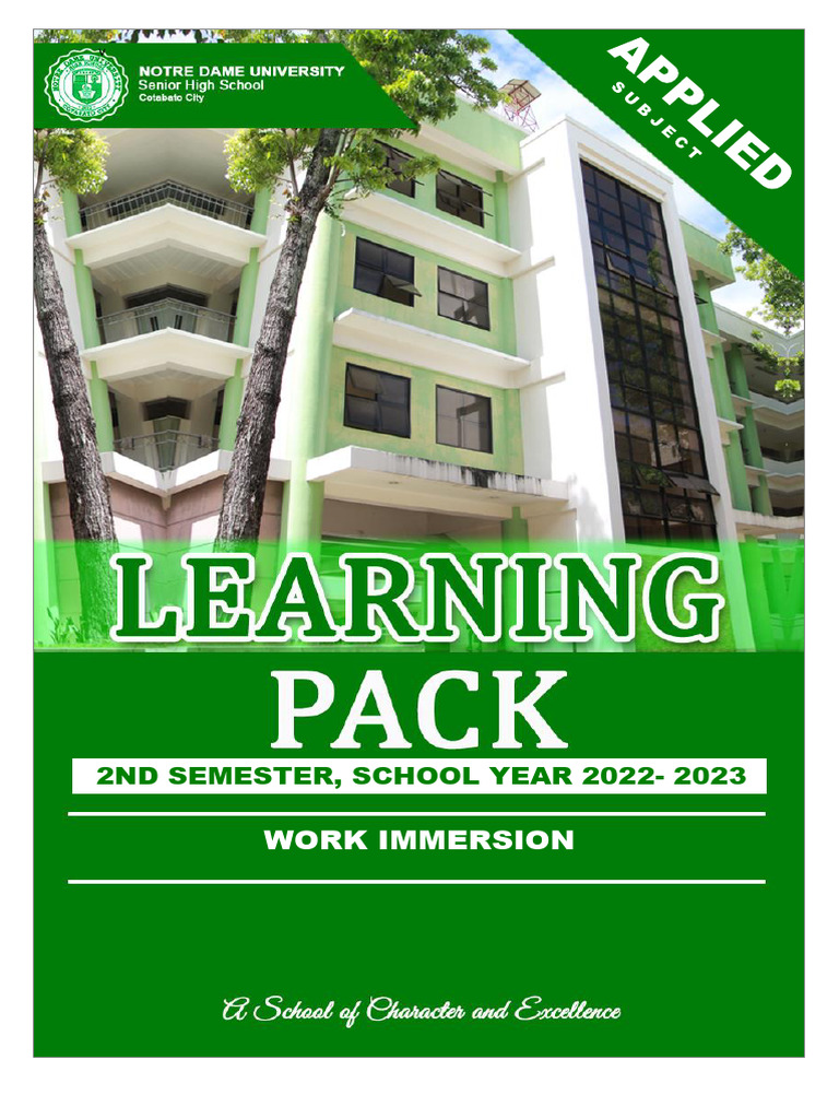 WORK-IMMERSION-MODULE-1 | PDF | Résumé | Occupational Safety And Health