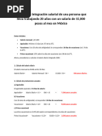 Cálculo del Factor de Integración IMSS 2023 | PDF
