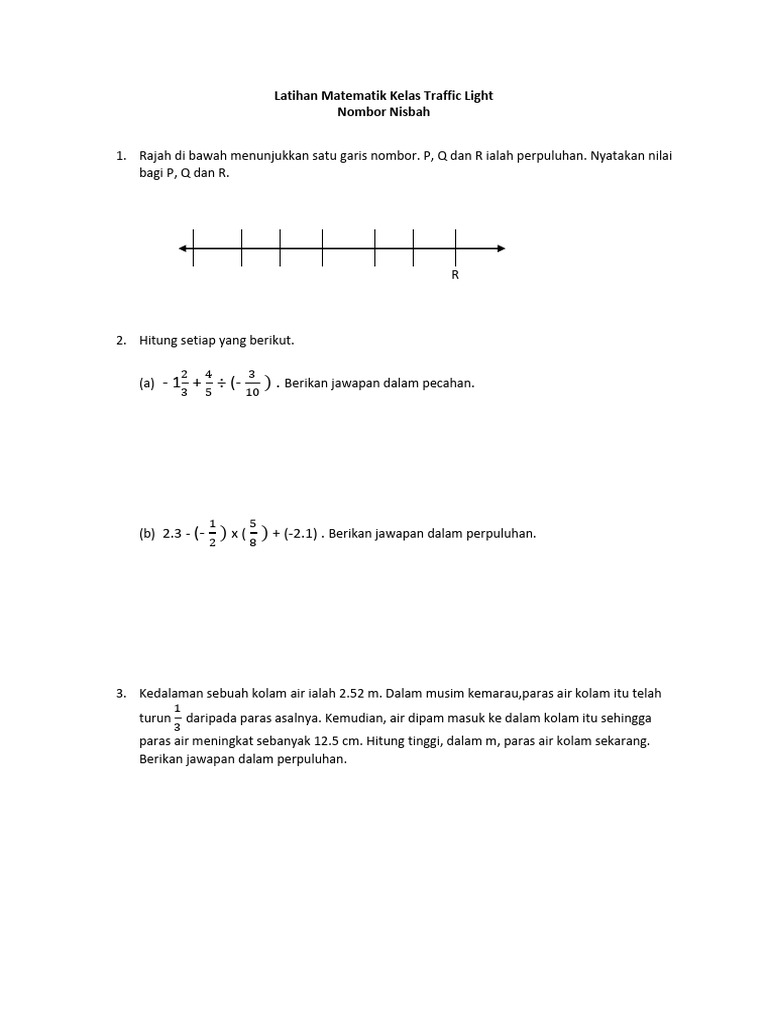 Latihan Matematik - nombor nisbah n faktor dan gandaan | PDF