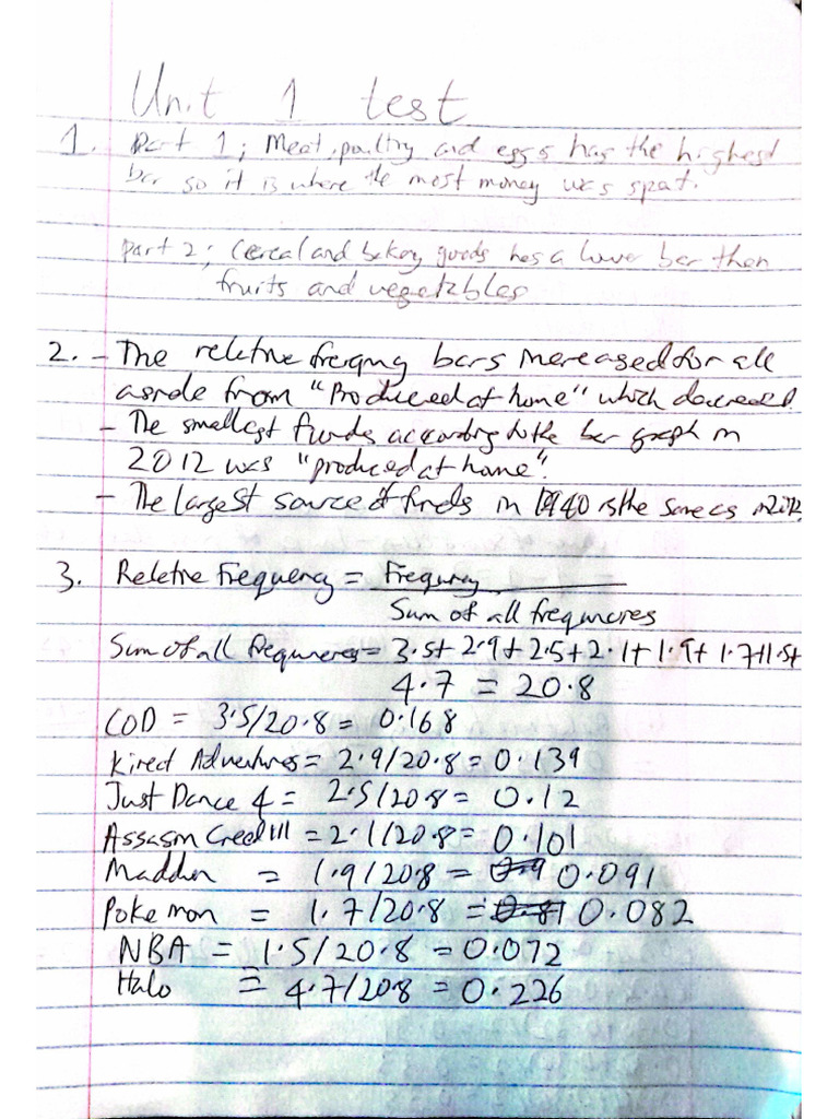 DC STATS Unit 1 Test Scan | PDF