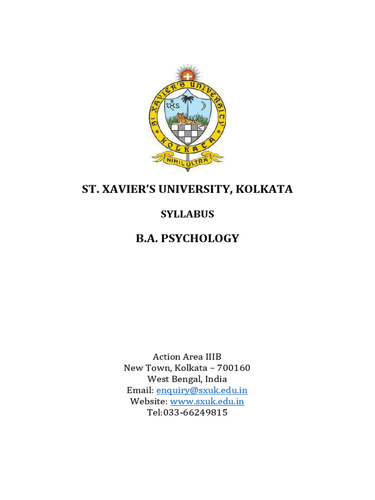 BA Syllabus CBCS For 2022 2025 | PDF | Variance | Nervous System