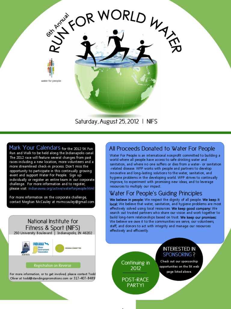 Run For World Water Registration Form 2012 | PDF | Sanitation | Government