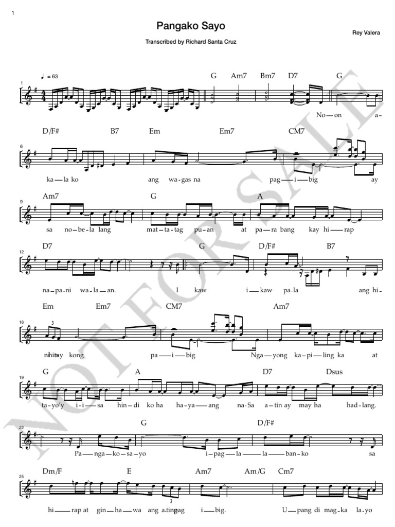Rey Valera - Pangako Sayo | PDF