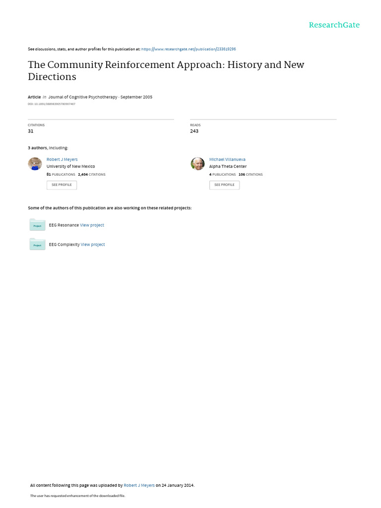 The_Community_Reinforcement_Approach_History_and_N (1) | PDF ...