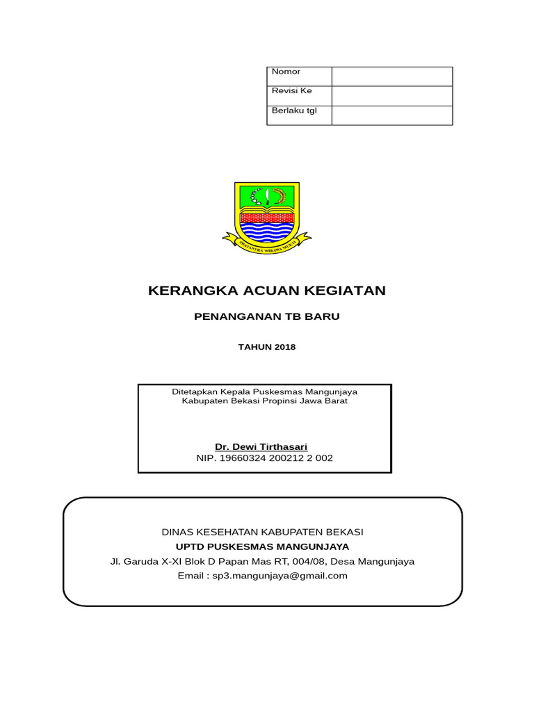 KAK KEGIATAN TB | PDF