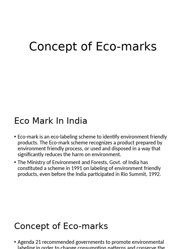 Eco Mark Scheme in India | PDF | Sustainability | Natural Environment