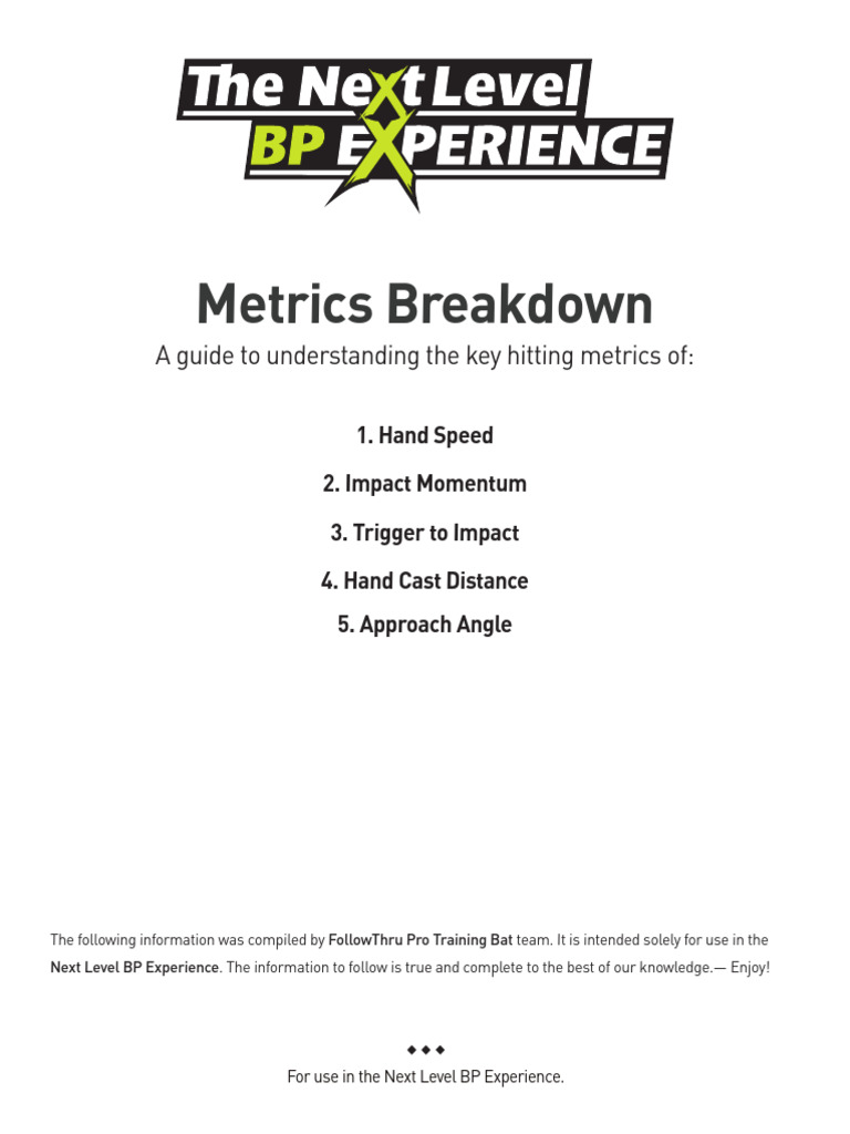 Diamond Kinetics Metrics Breakdown | PDF | Momentum | Speed