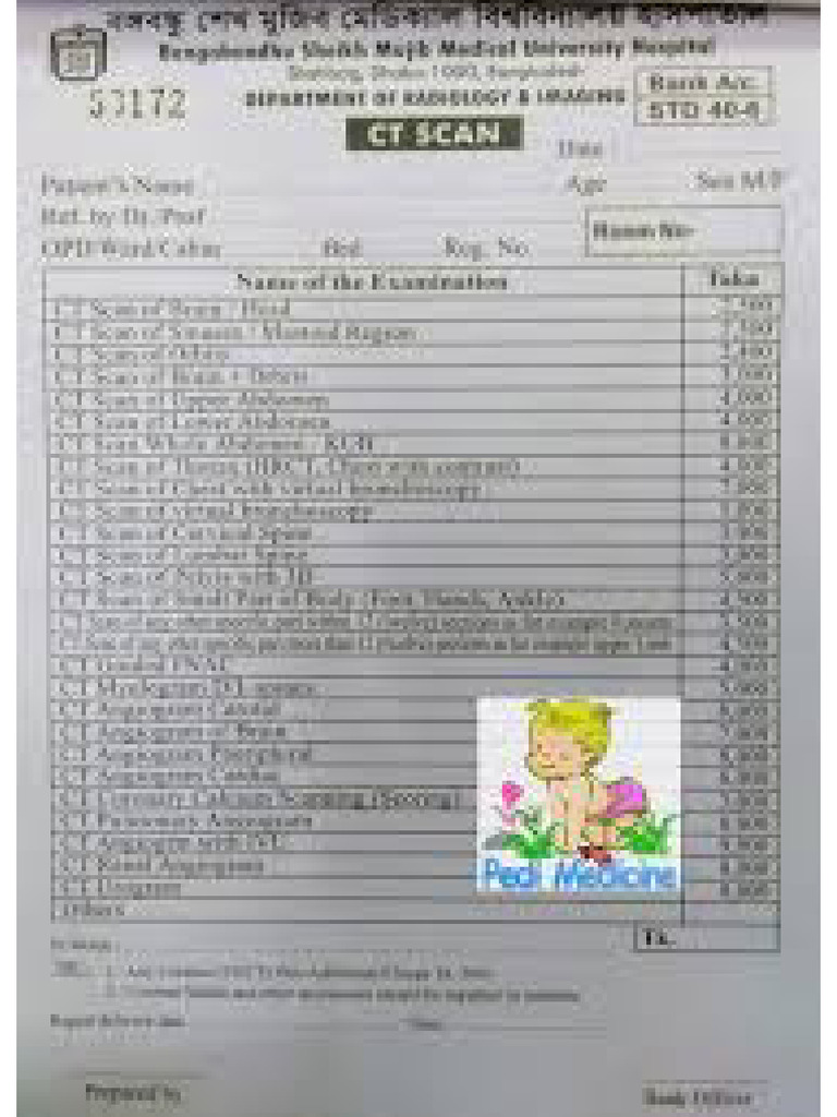 ct scan report | PDF