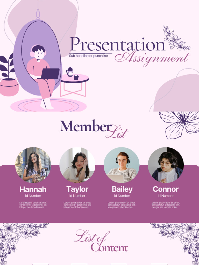 Purple Simple Illustration Assignment Presentation | PDF