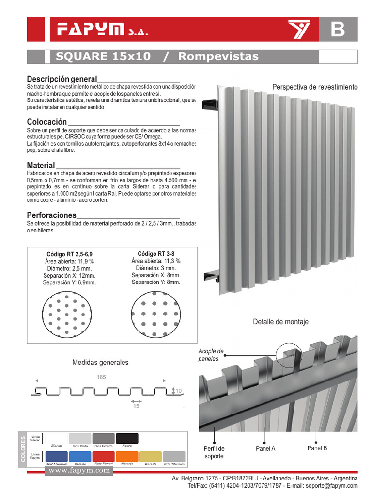 Revestimiento Metálico de Chapa Modular | PDF | Materiales de ...