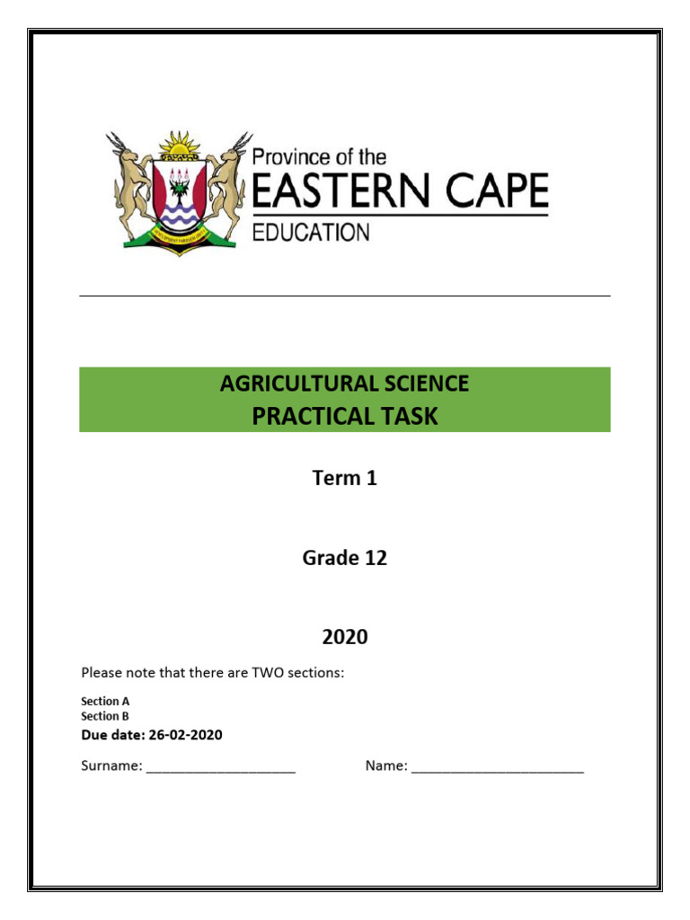Agric Project Term 1 Grade 12 | PDF | Digestion | Gastroenterology