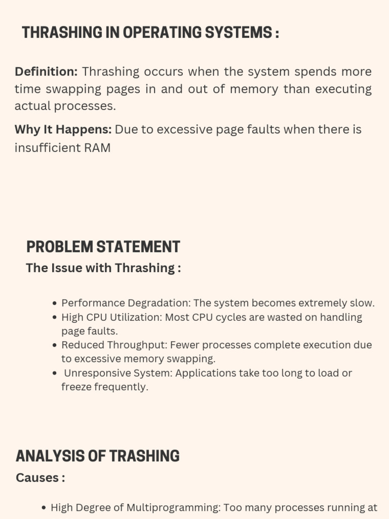 Understanding Thrashing in OS | PDF