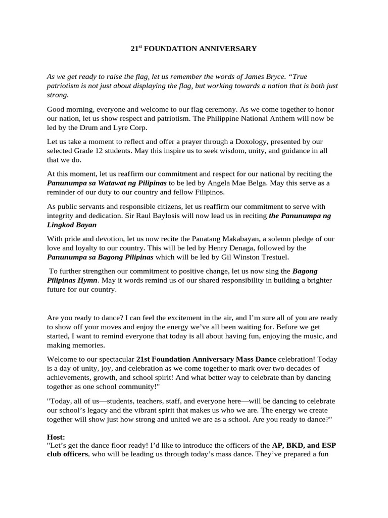 21st FOUNDATION ANNIVERSARY | PDF