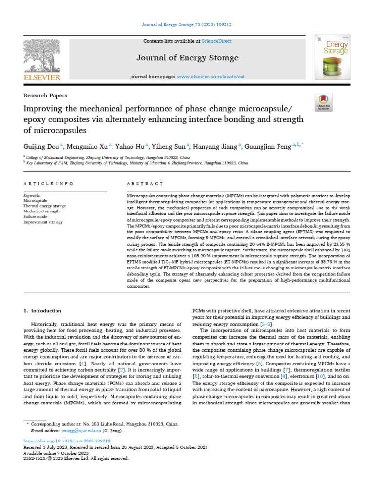 Improving The Mechanical Performance of Phase Change Microcap - 2023 ...