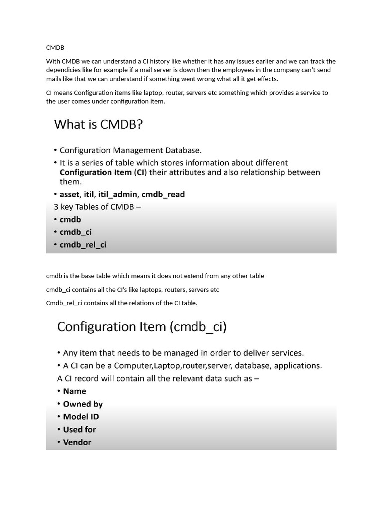 CMDB Insights for IT Professionals | PDF