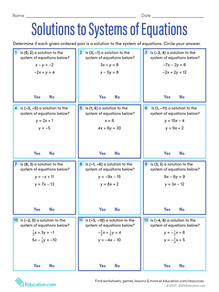 Solutions To Systems of Equations | PDF