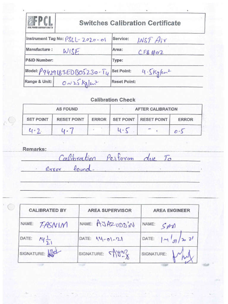 SAP Calibration Sheets 28 | PDF