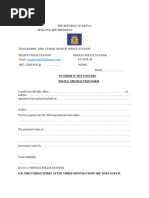 Kenya Police Abstract Form | PDF