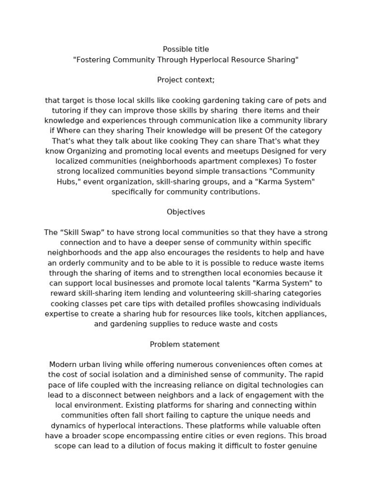 Skill-Swap | PDF | Community