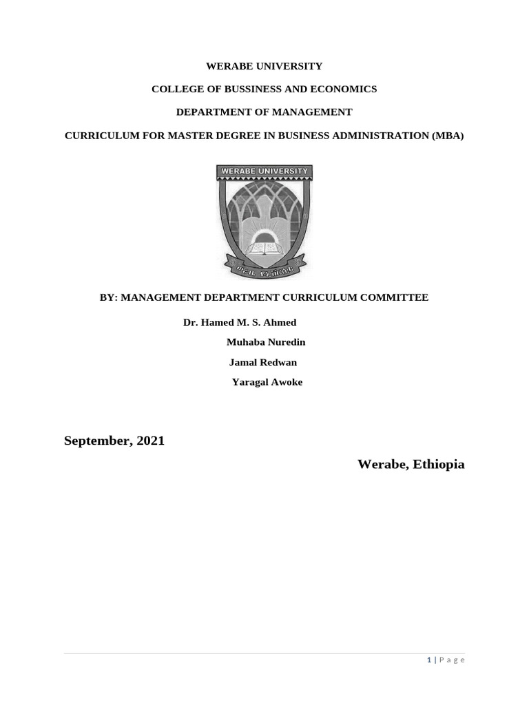 MBA Grading System Overview at Werabe | PDF | Master Of Business ...