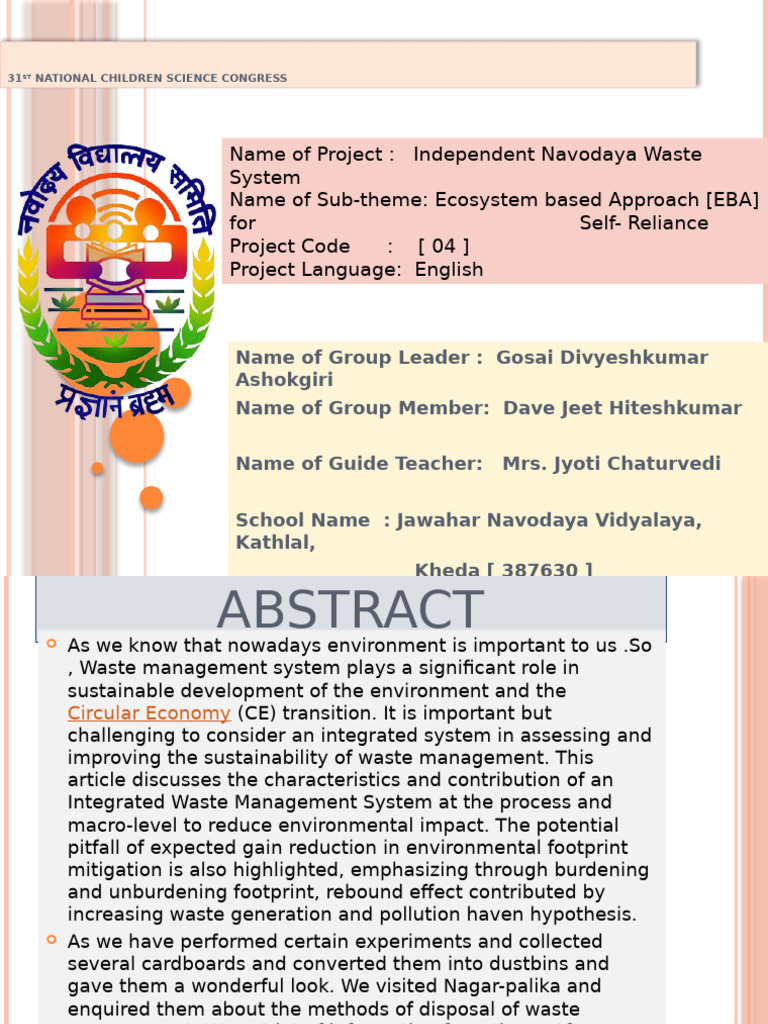 NCSC Project 2023 DG | PDF | Waste Management | Waste