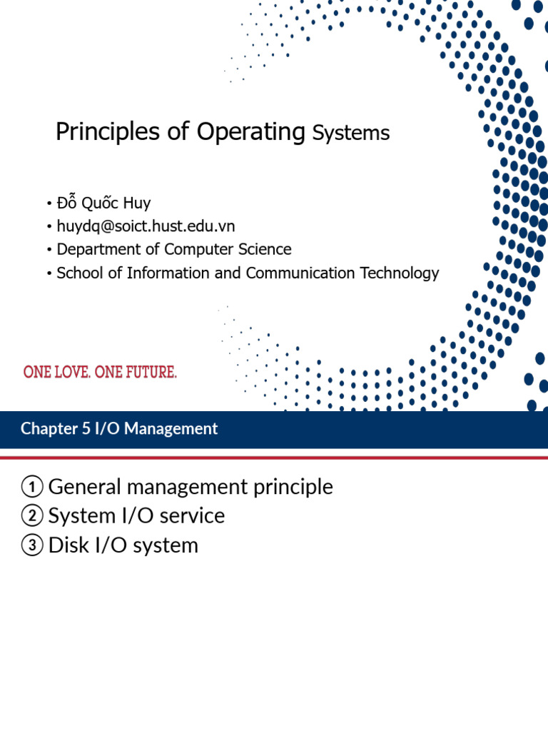 I/O Management in Operating Systems | PDF | Input/Output | Operating System