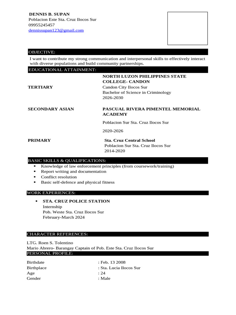 RESUME-SAMPLE (3) | PDF