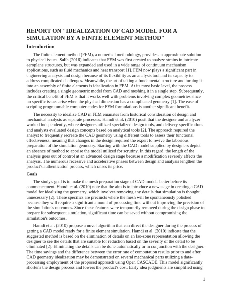 Idealization of Cad Model | PDF | Finite Element Method | Computer ...
