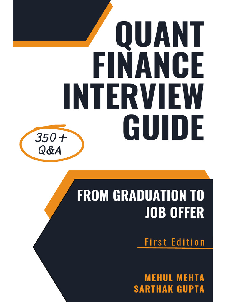 Quant Finance Interview Guide | PDF | Greeks (Finance) | Derivative (Finance)