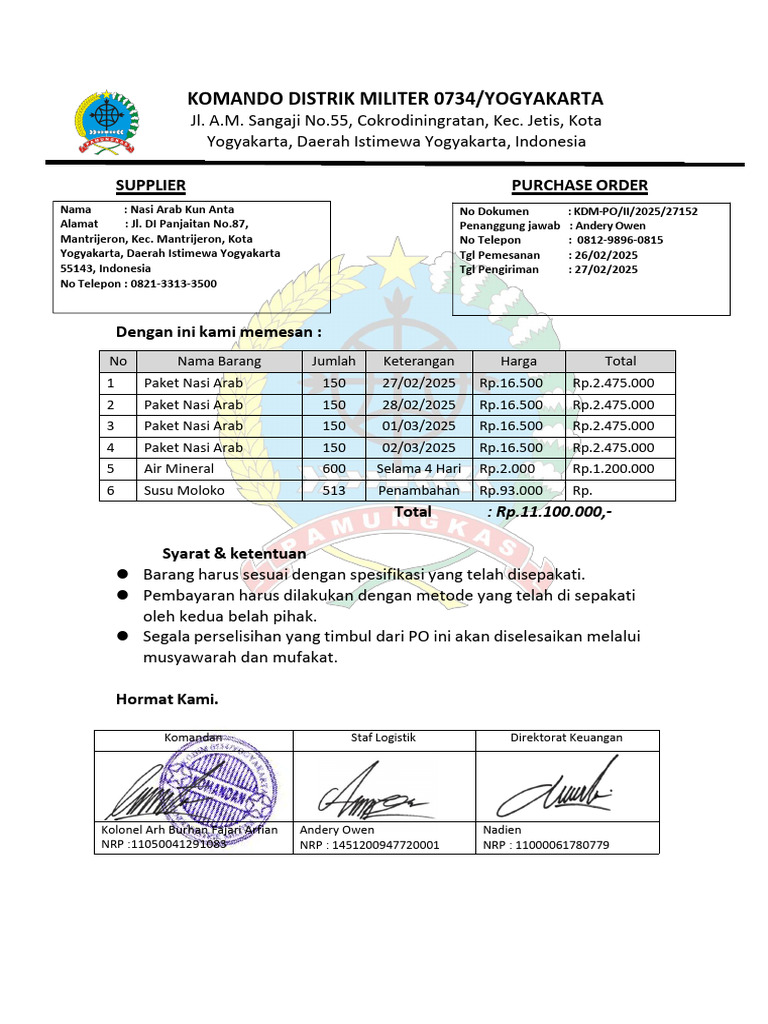 PO Nasi Arab Kun Anta | PDF