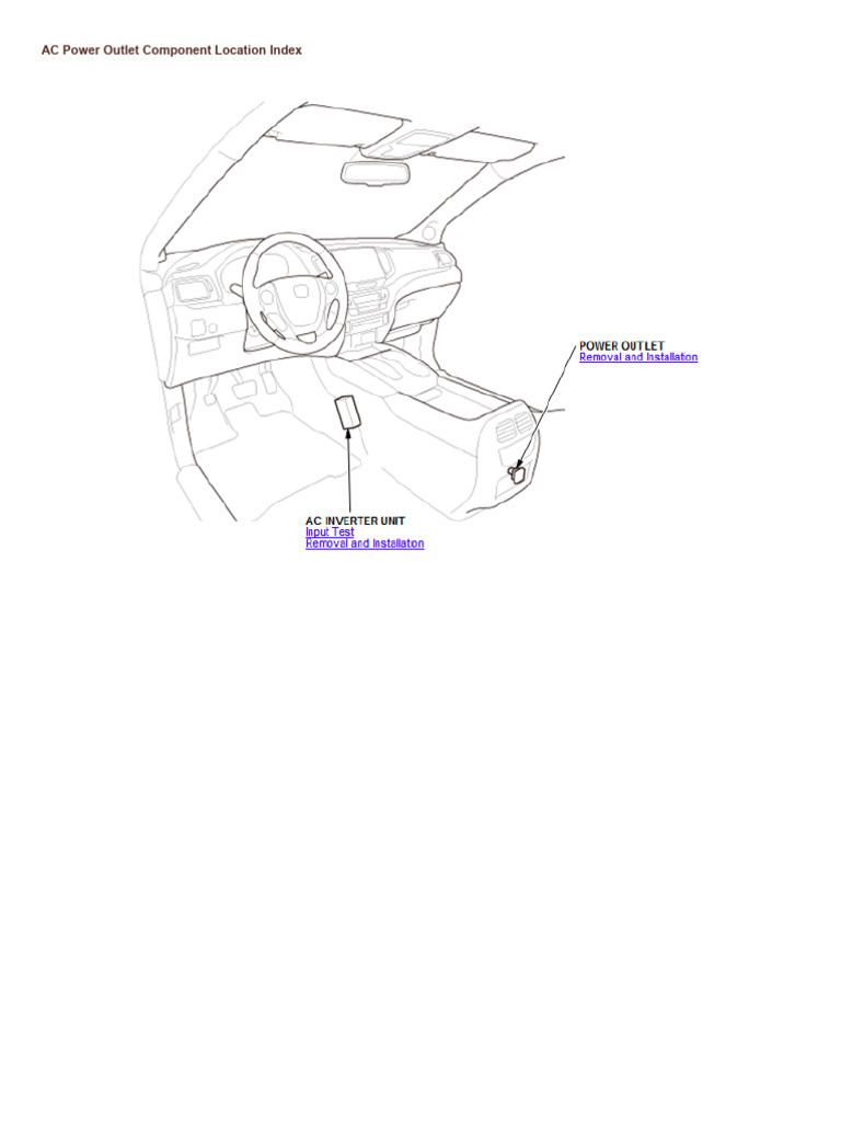 AC Power Outlet Component Location Index 1149 | PDF
