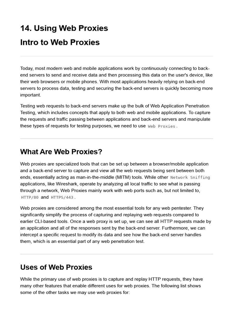 Using Web Proxies | PDF | Proxy Server | World Wide Web
