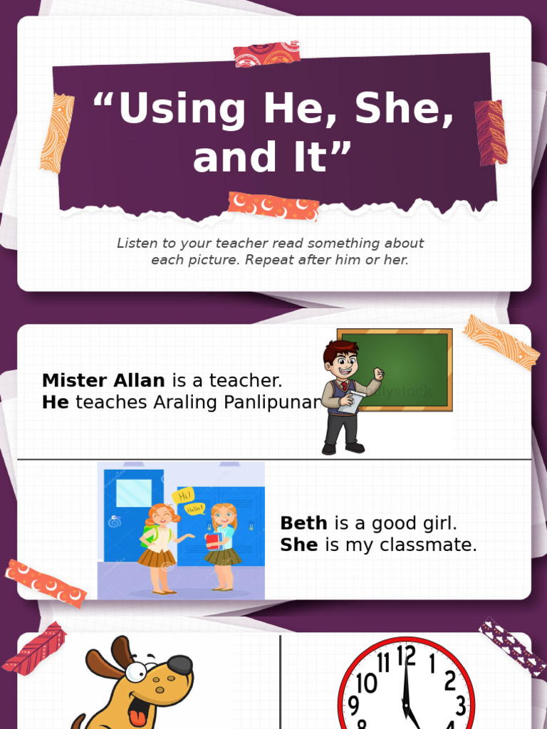 Understanding He, She, and It Pronouns | PDF | Planets | Planets In ...