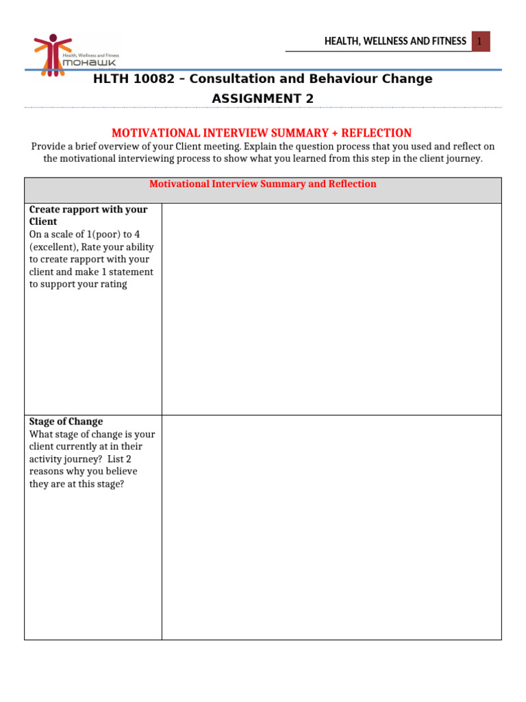 Motivational+Interview+Summary | PDF